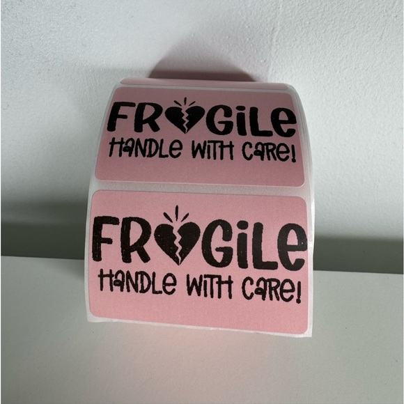 STICKERAFT | Office | Fragile Handle With Care Rectangle Labels Thermal ...